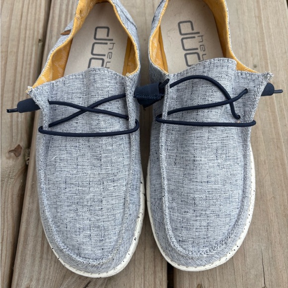 Hey Dude | Shoes | Hey Dude Wendy Chambray White Blue | Poshmark